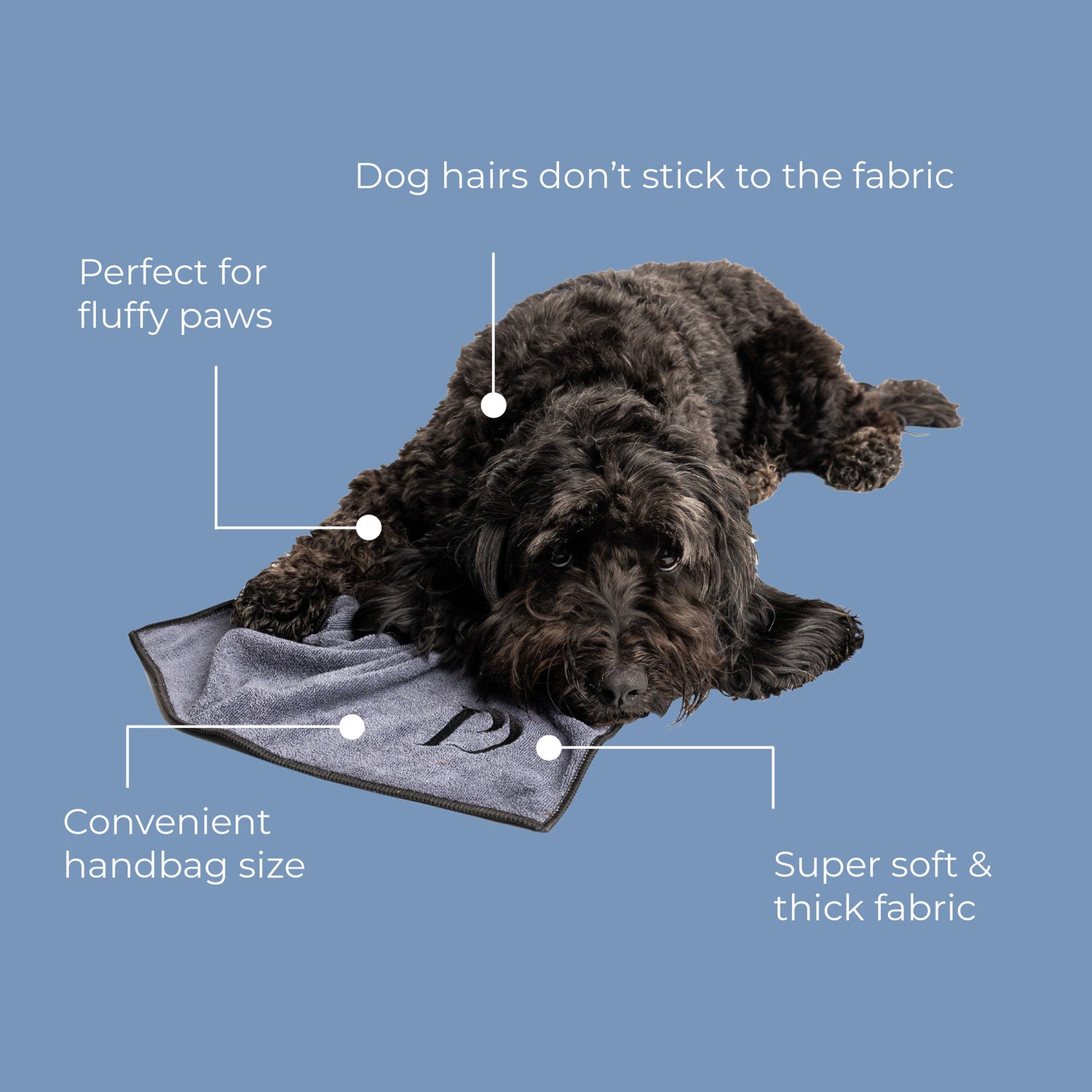 Luxury Set of 4 Dog Paw Towels | Pawdaw of London
